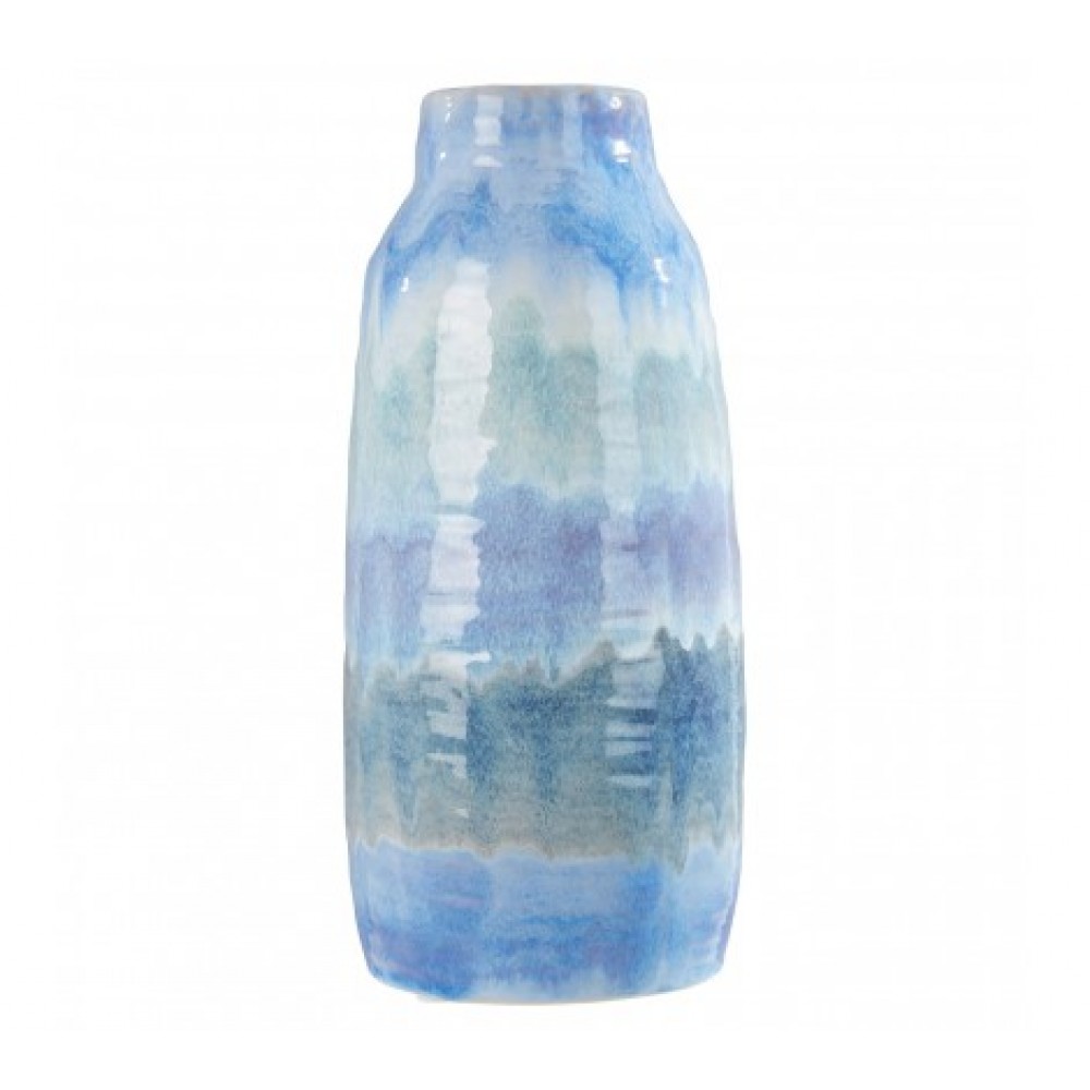 Vases, Pots & Planters : Premier Caldera Blue Stoneware ...