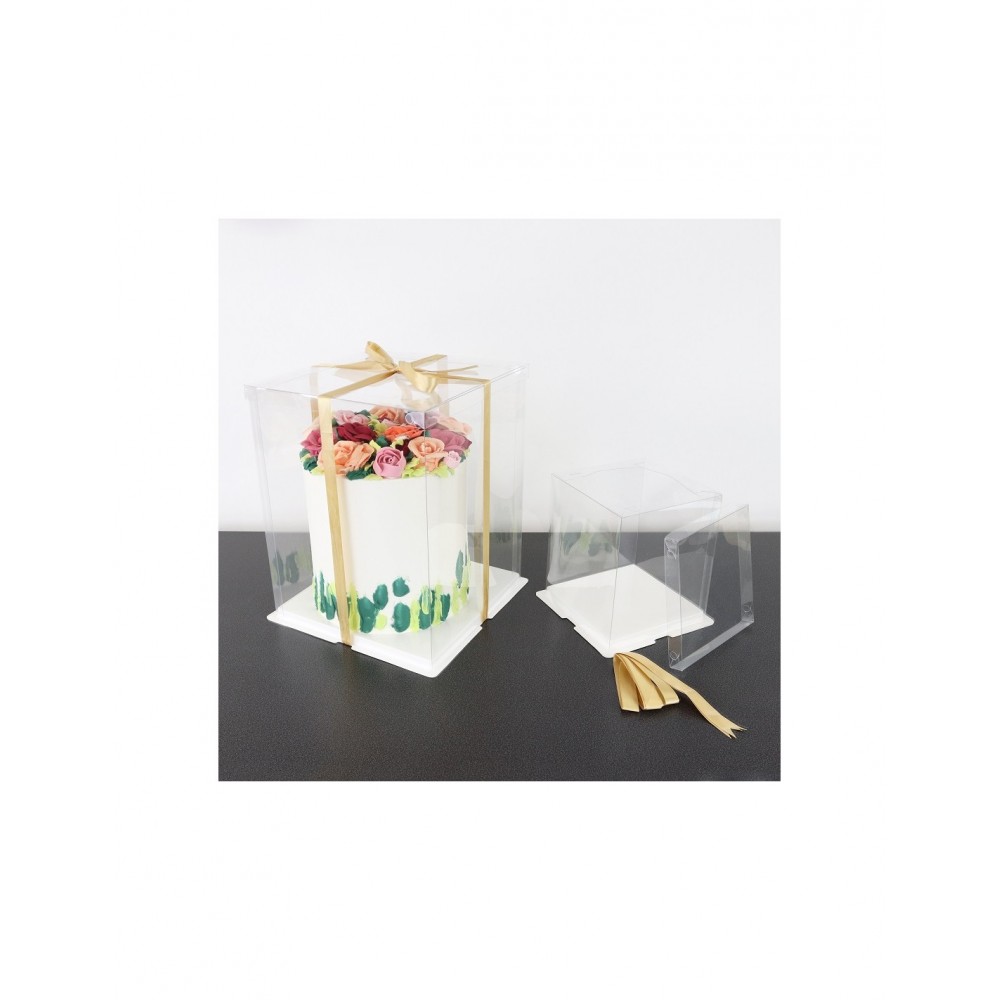 Cupcake Cups & Packaging : PME Crystal Cake Box - 8 inches ...