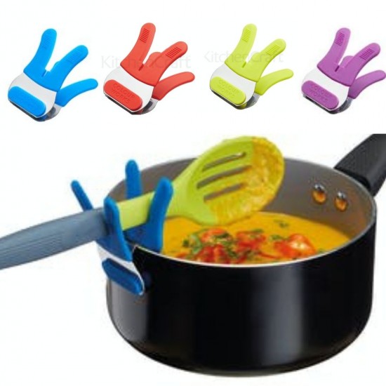 Kitchen Utensils : Colourworks Utensil Pan Clip, Silicone ...