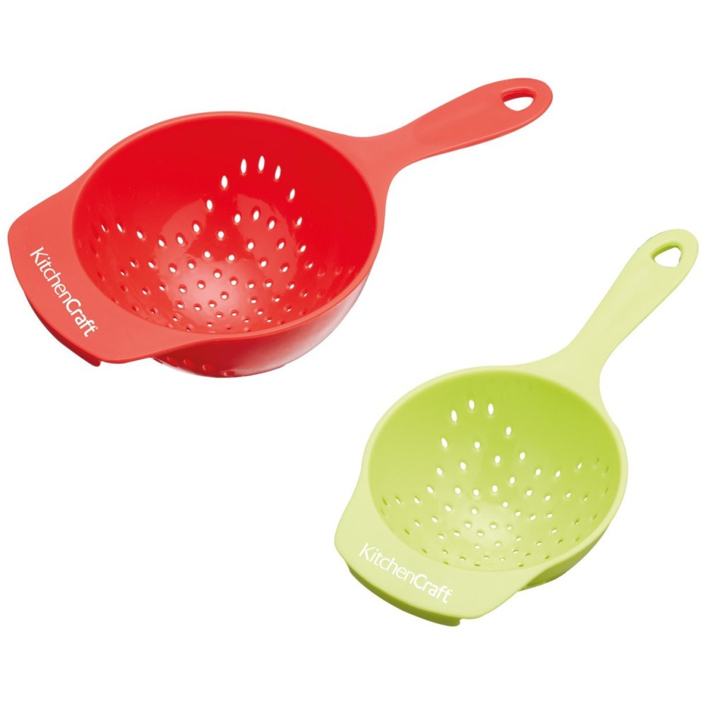 Kitchen Utensils : Kitchen Craft Mini Colanders, Red/Green,