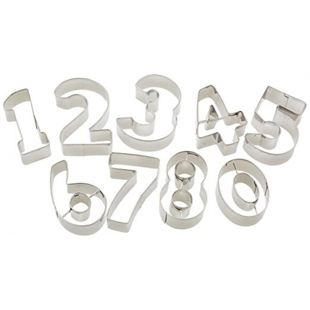 Cookie Cutters : Kitchen Craft Numeral Cookie Cutter Set ...