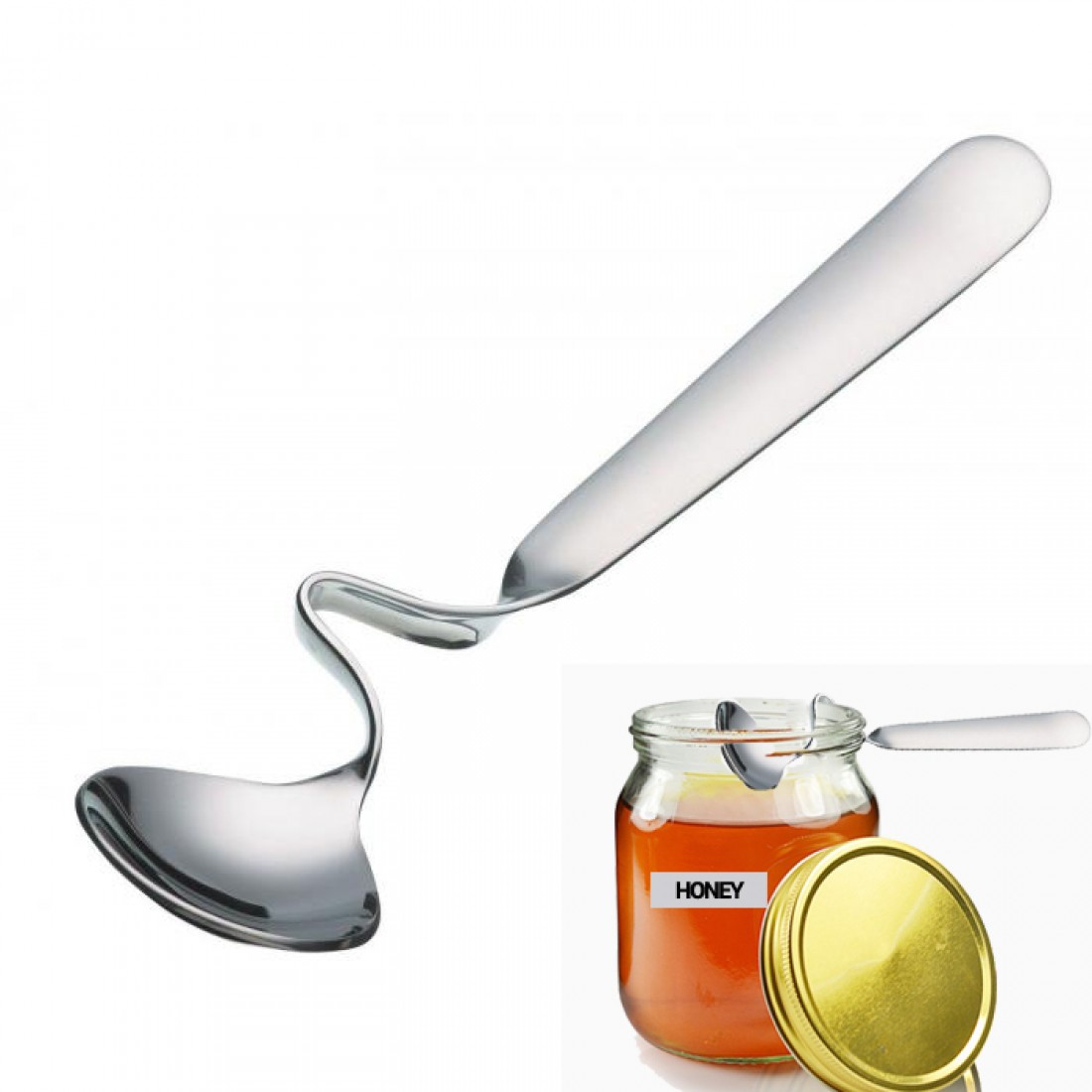 Kitchen Utensils : Kitchen Craft Stainless Steel Honey Spoon ...