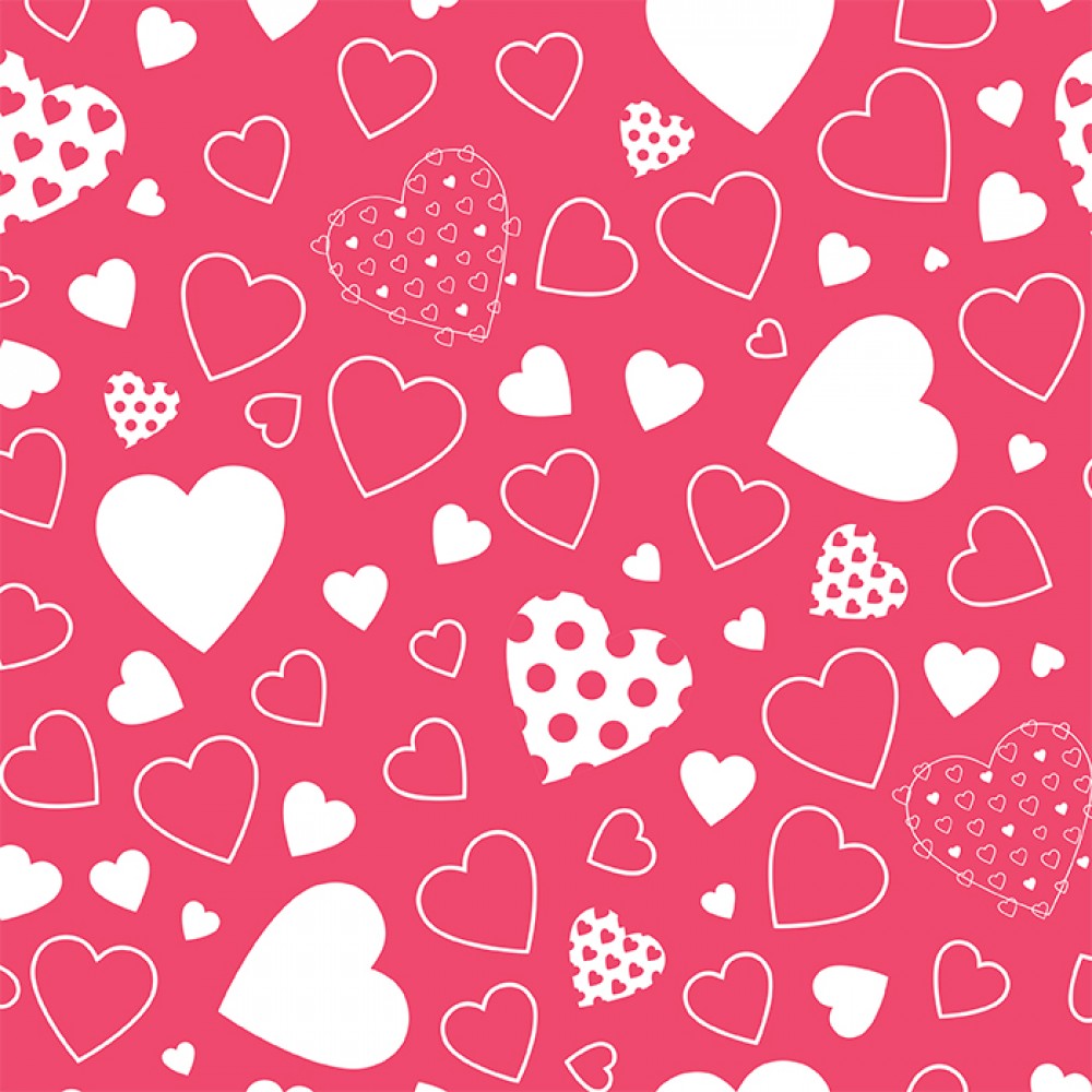 Party Supplies : Wrapping Gift Paper Love Heart Pattern ...