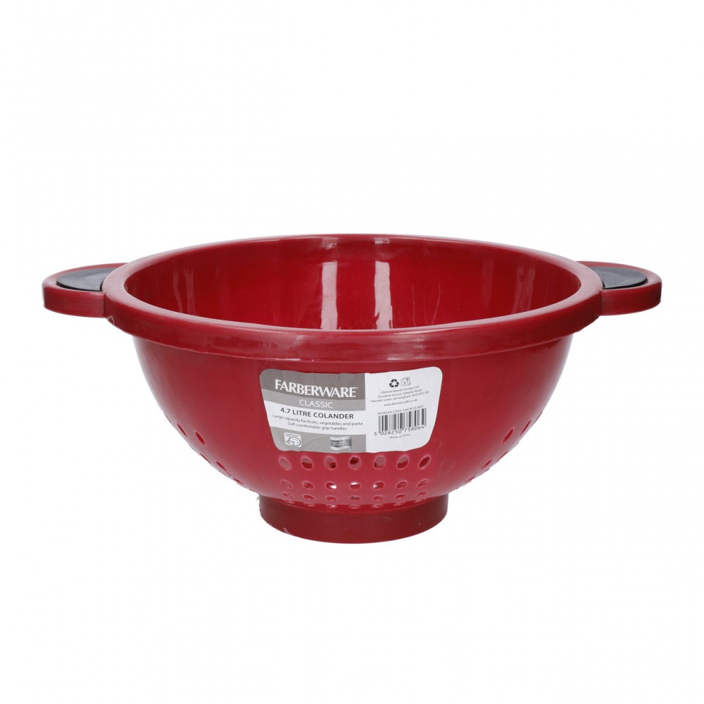 Kitchen Utensils : Farberware Large Plastic Colander, Red ...