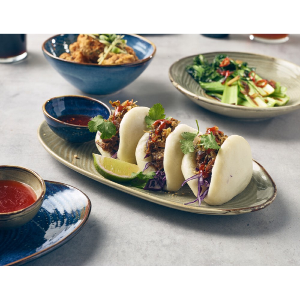 Serving dishes : Neville Genware Terra Porcelain Aqua Blue ...