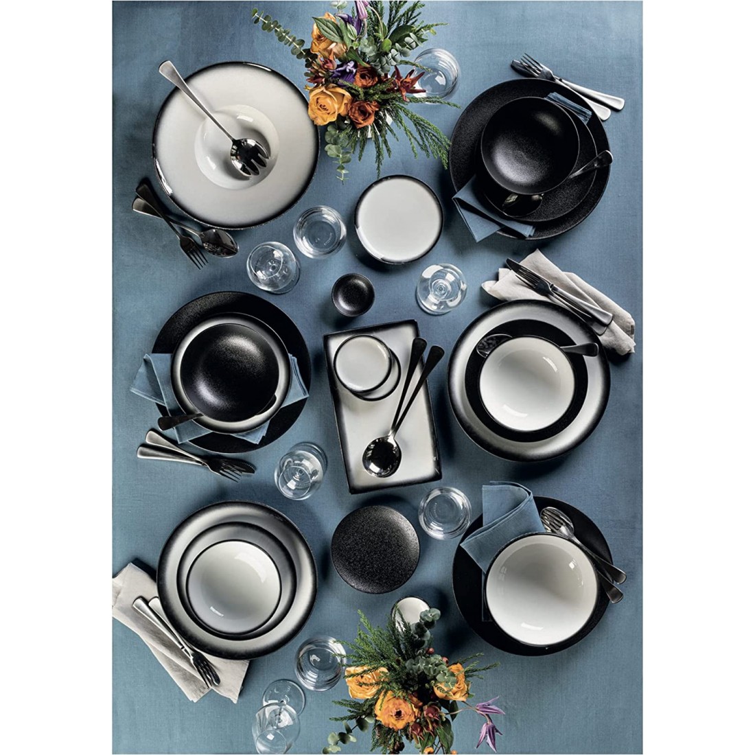 Dinner Sets : Maxwell & Williams Caviar Granite Coupe ...