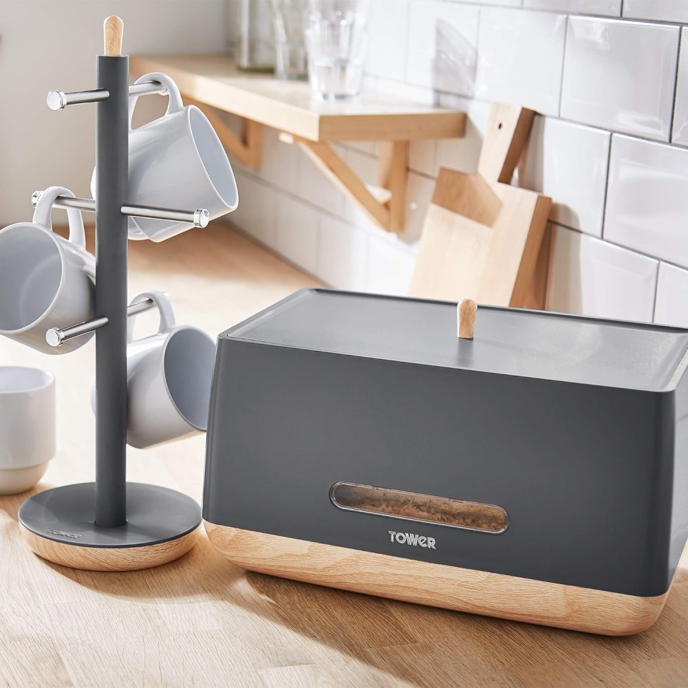 Storage & Organization : Tower Scandi Bread Bin, Robust ...