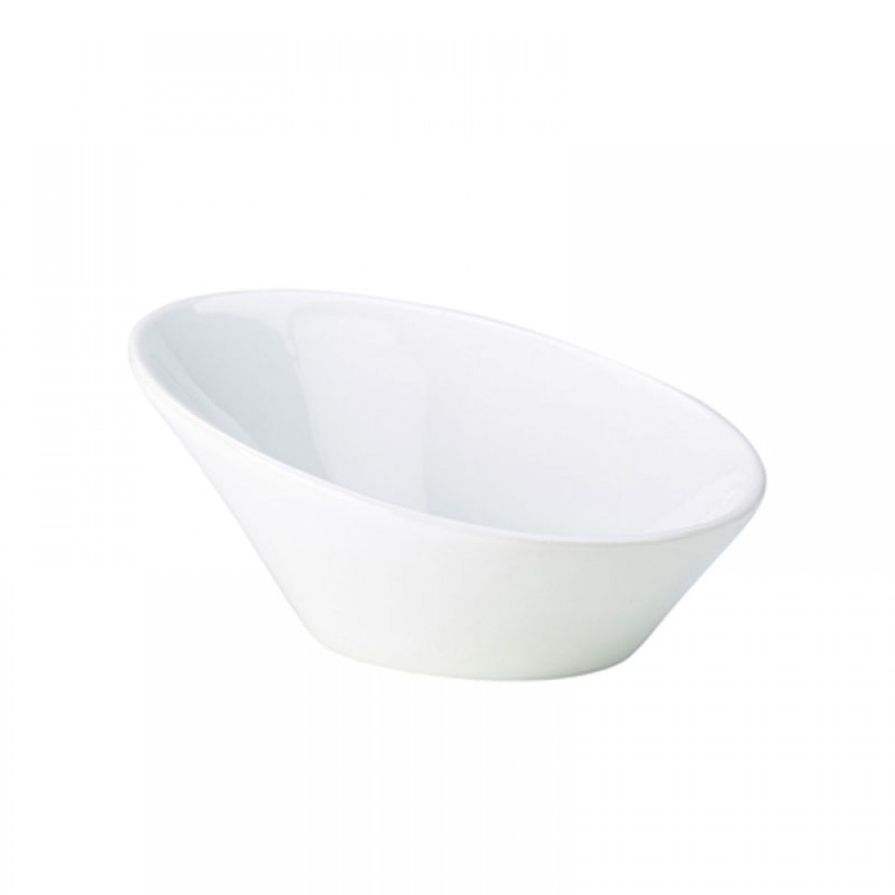 Serving dishes : Neville Genware Porcelain Oval Sloping Bowl,