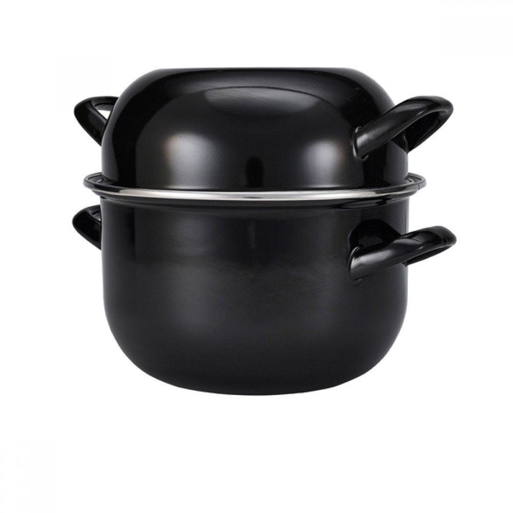 Pots & Pans : Neville Genware Black Enamel Mussel Pot ...