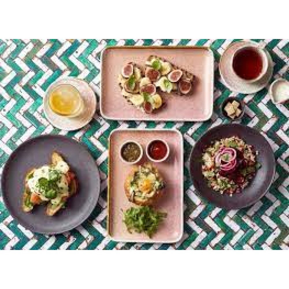 Dinner Sets : Neville Genware Terra Porcelain Rose Rectangular ...