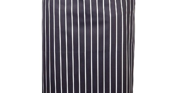Aprons : Neville Genware Navy Butchers Stripe Waist Apron ...